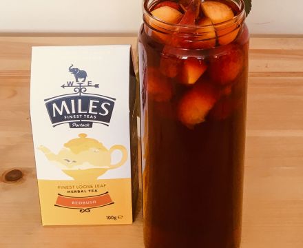 Raspberry and Peach Iced Tea – Miles Tea & Coffee
